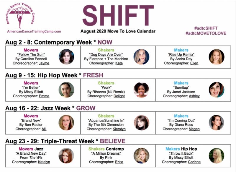 Calendar I DanceADTC TV Calendar